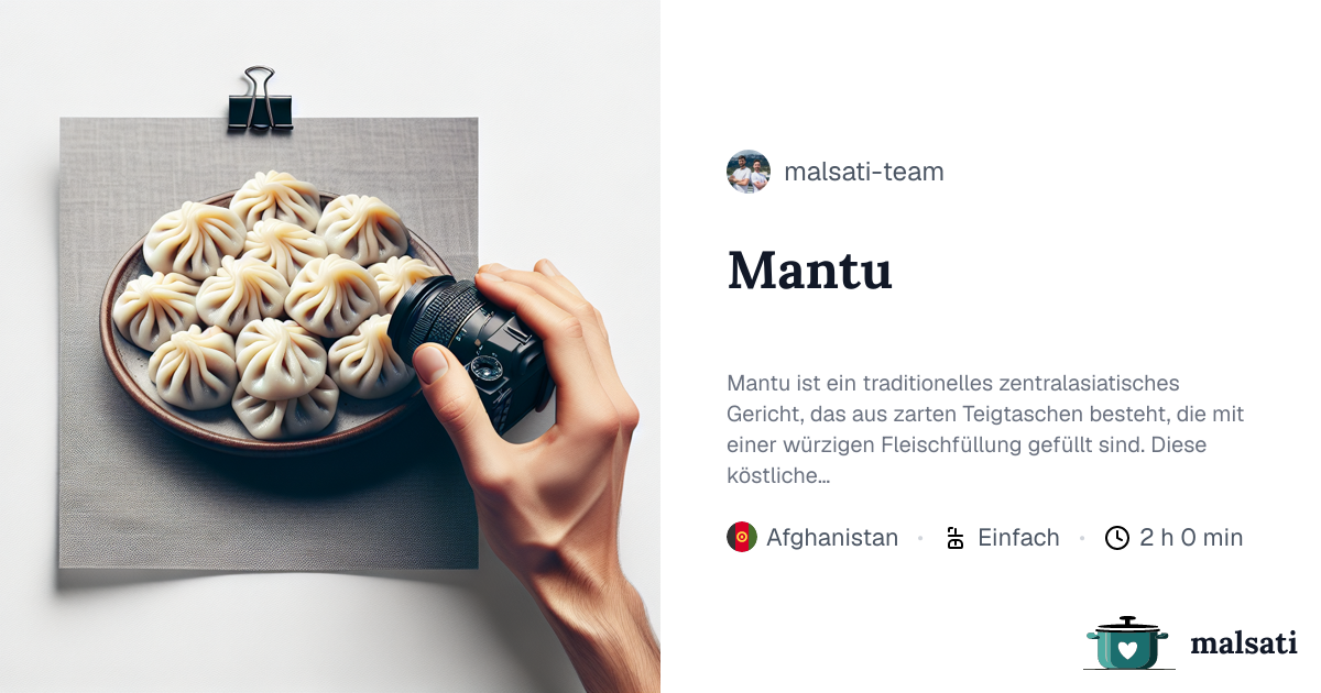 Mantu – Rezept aus Afghanistan | malsati