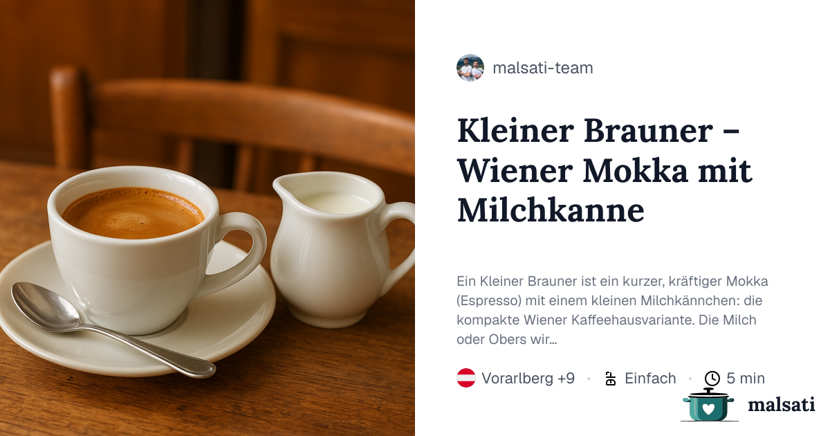 Kleiner Brauner – Wiener Mokka mit Milchkanne – Rezept aus Österreich