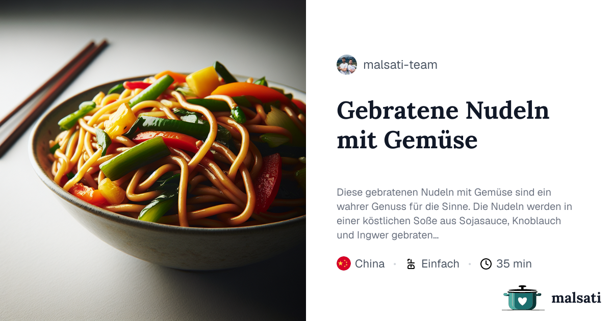 Wunderbar Gebratene Nudel Kalorien Bild