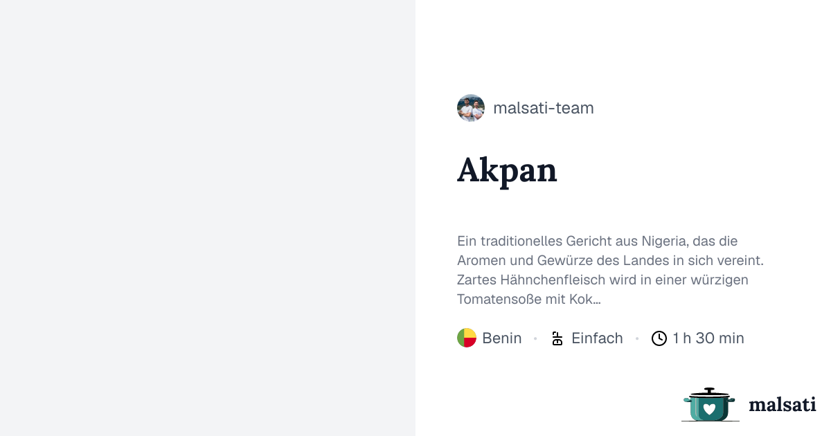 Akpan – Rezept aus Benin | malsati