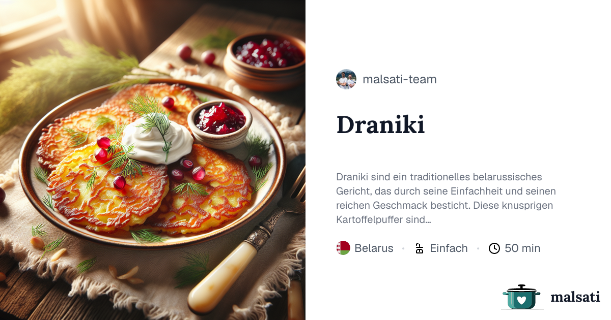 Draniki – Rezept aus Belarus | malsati