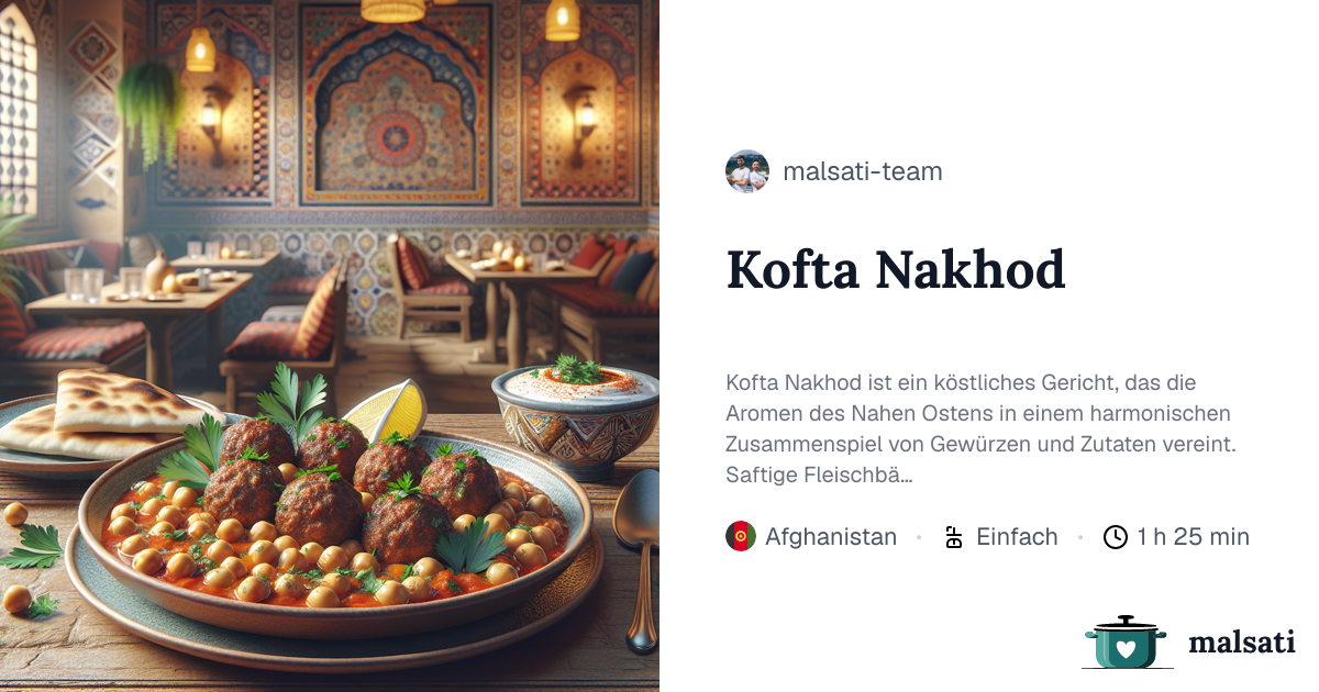 Kofta Nakhod – Rezept aus Afghanistan | malsati