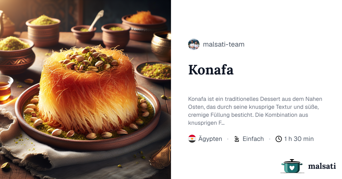 Konafa – Rezept aus Ägypten | malsati