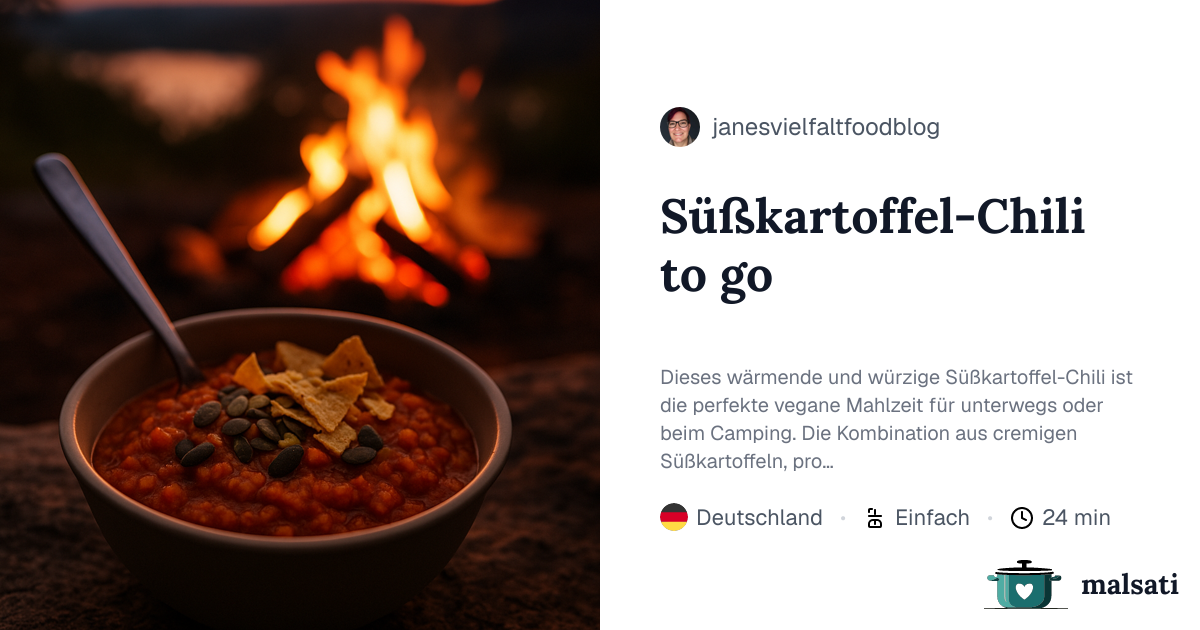 Süßkartoffel-Chili to go – Rezept aus Deutschland | malsati